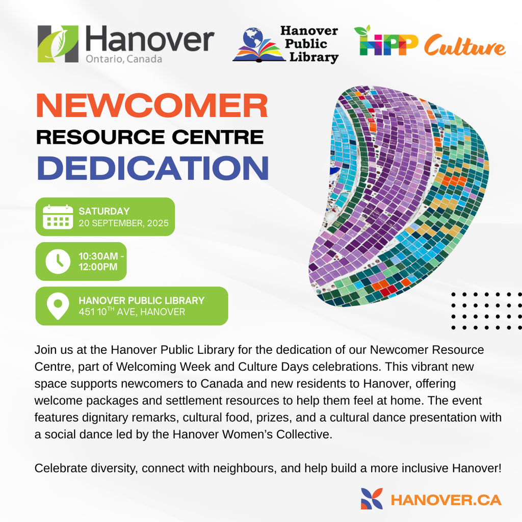 Hanover Newcomer Resource Centre Designation | Culture Days 2025
